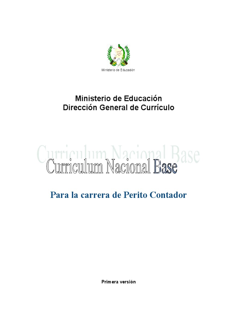 Cnb Perito Contador | PDF | Plan de estudios | Aprendizaje