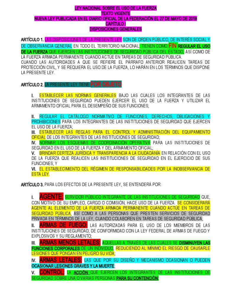 10 Ley Nacional Sobre El Uso de La Fuerza | PDF