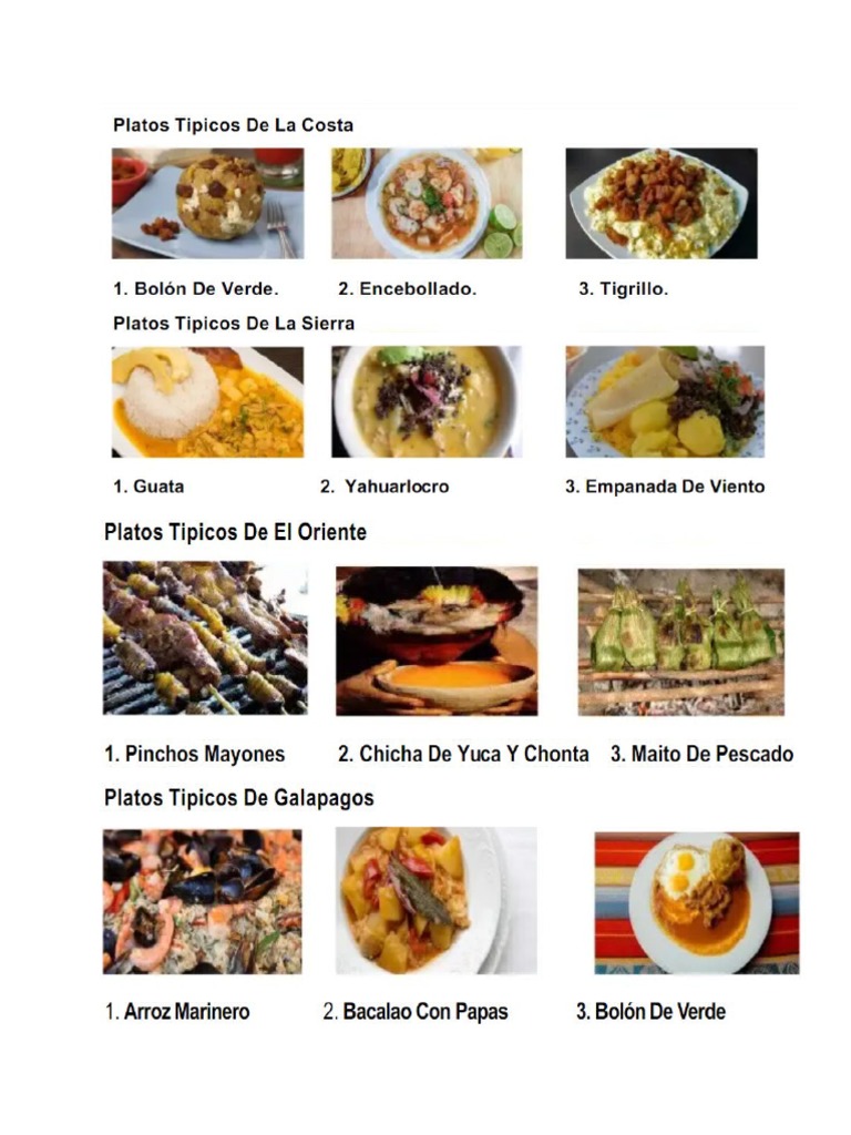 Platos Tipicos | PDF