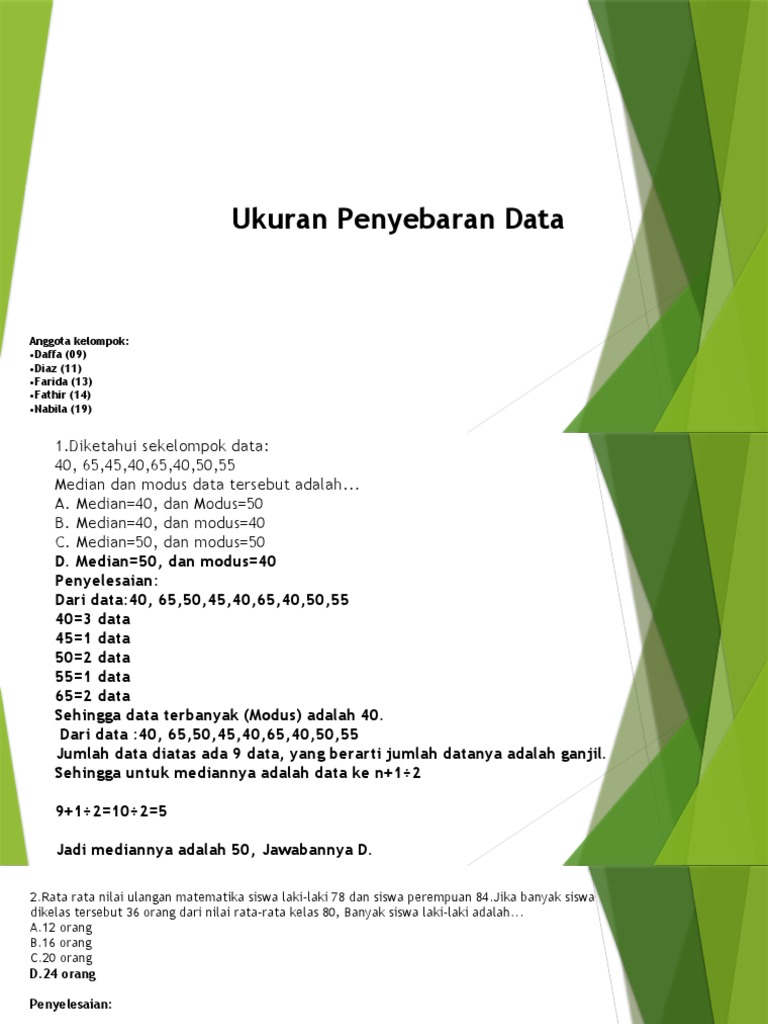 Ukuran Penyebaran Data | PDF