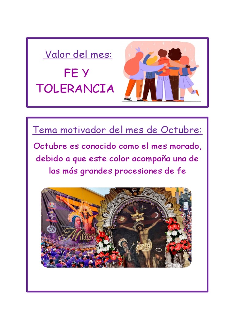 Caratula - Fe y Tolerancia Octubre | PDF