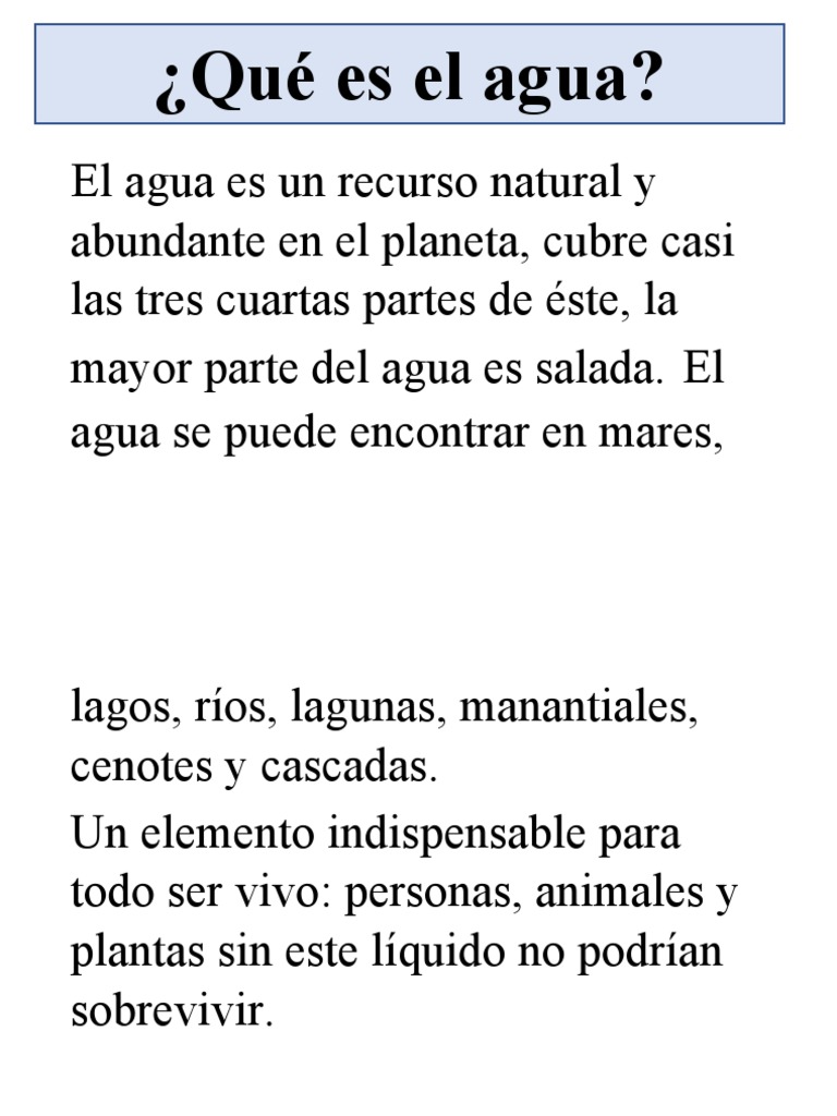 El Agua Es Un Recurso Natural y Abundante en El Planeta | PDF