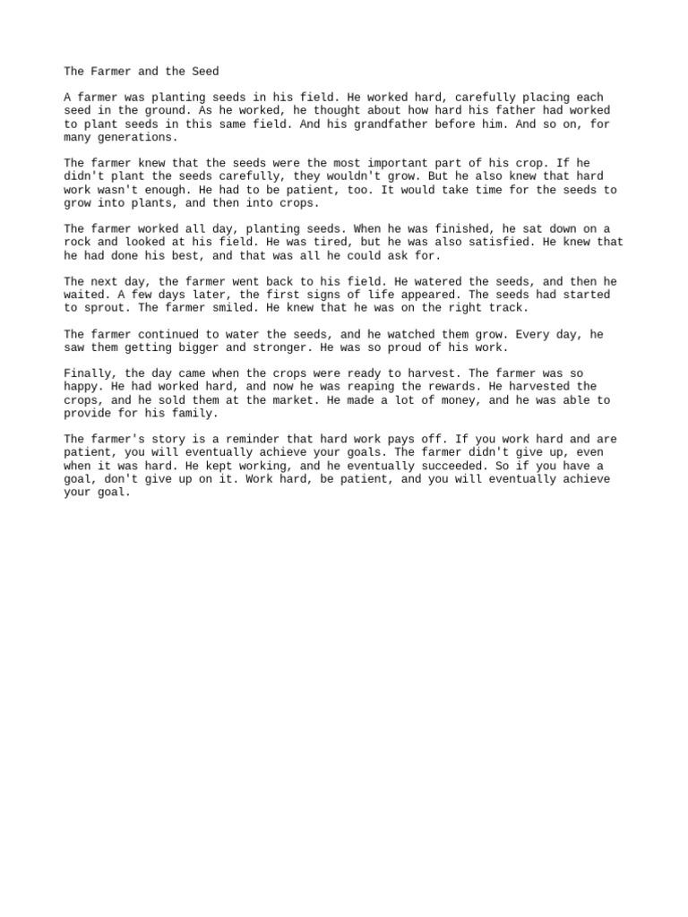 The Farmer and The Seed | PDF