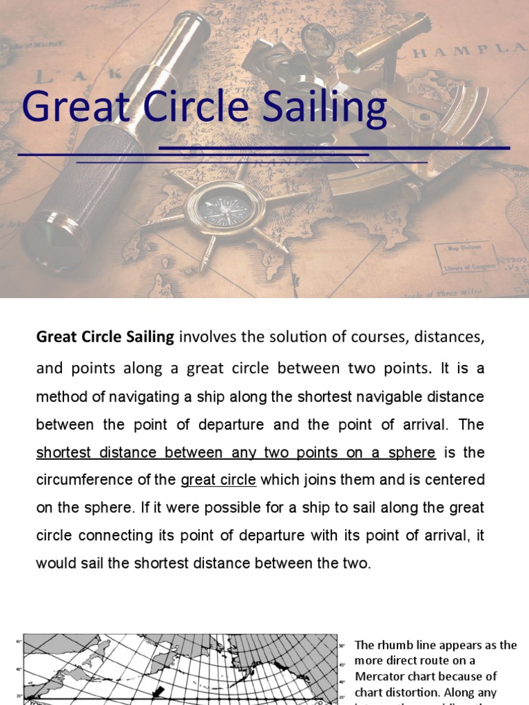 Great Circle Sailing | PDF | Navigation | Mathematical Objects