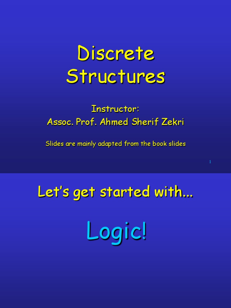 w1,2 - Ch01-1 Propositional Logic - Print | PDF
