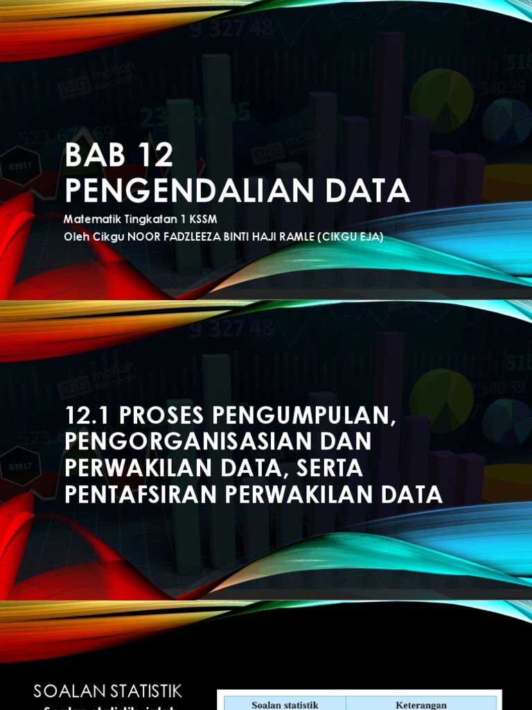 MT T1 KSSM Bab 12 Pengendalian Data | PDF
