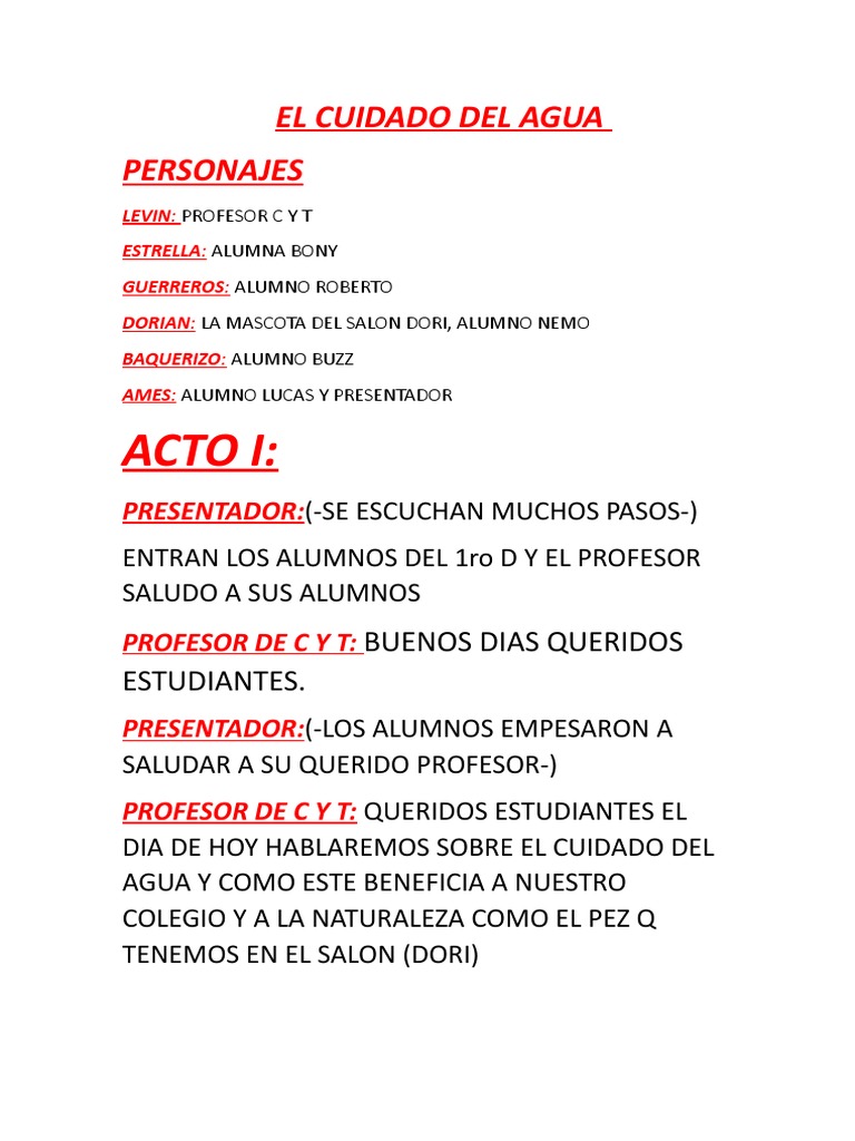 Cuidado del Agua en el Aula | PDF | Estudios de idiomas extranjeros
