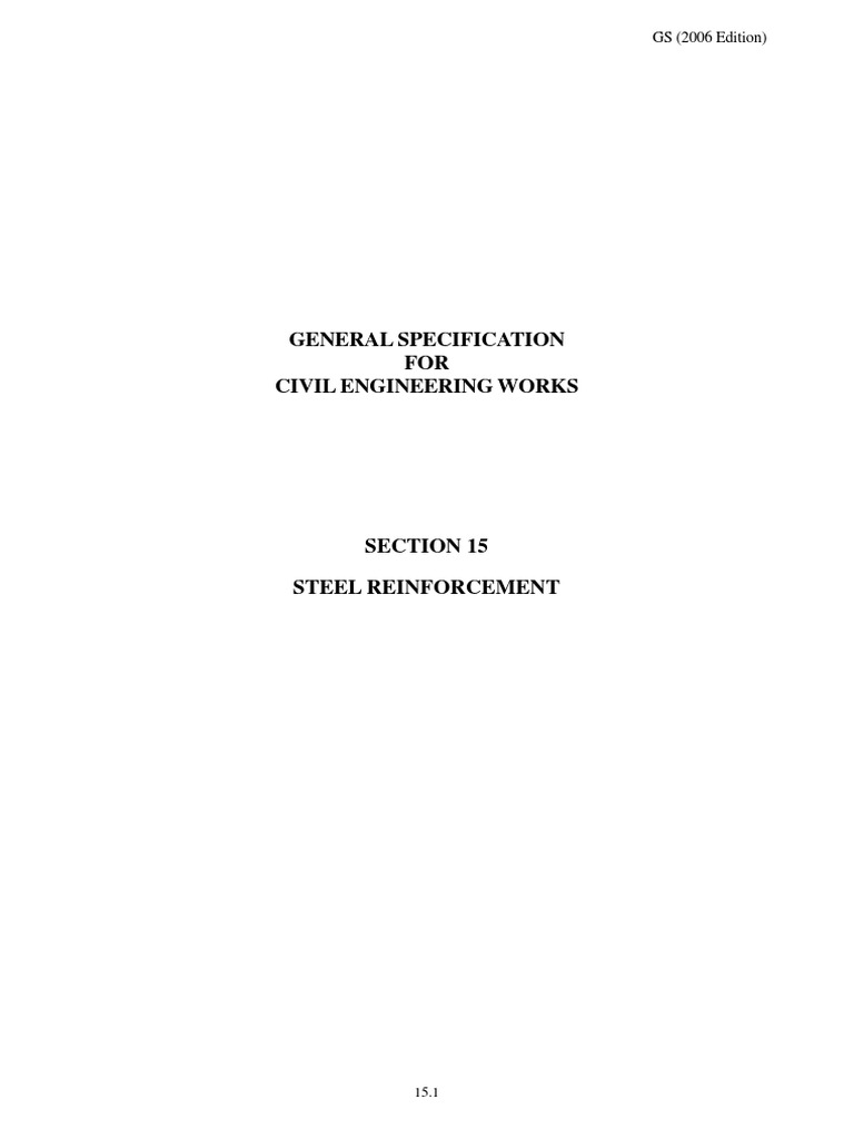 GS (2006) Vol 2 Rev20 S15 Steel Reinforcement | PDF | Concrete ...