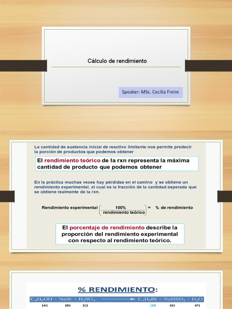 Cálculo de Rendimiento | PDF