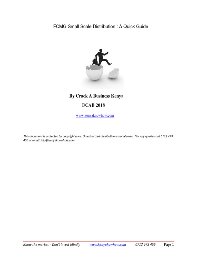 FMCG Small Scale Distribution Quick Guide | PDF