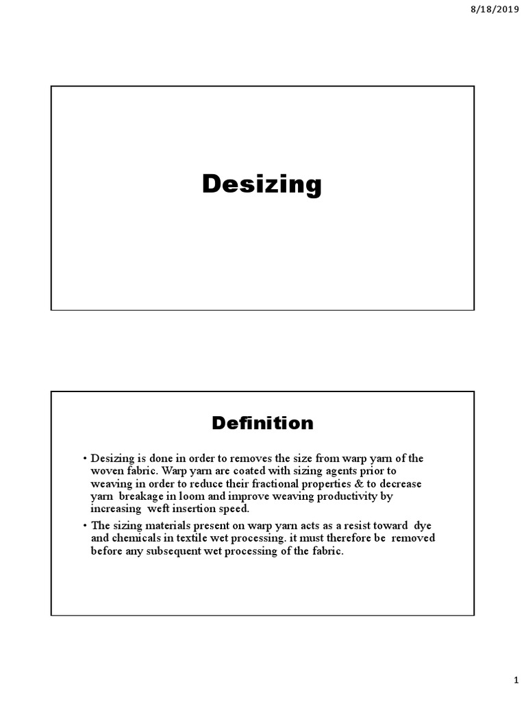 4 Desizing | PDF | Science & Mathematics | Technology & Engineering