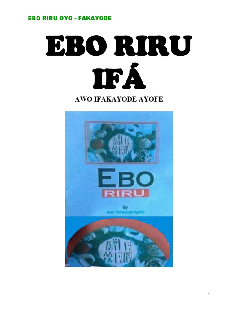 Ebo Riru de Oyo Libro | PDF | Religión étnica | Santeria