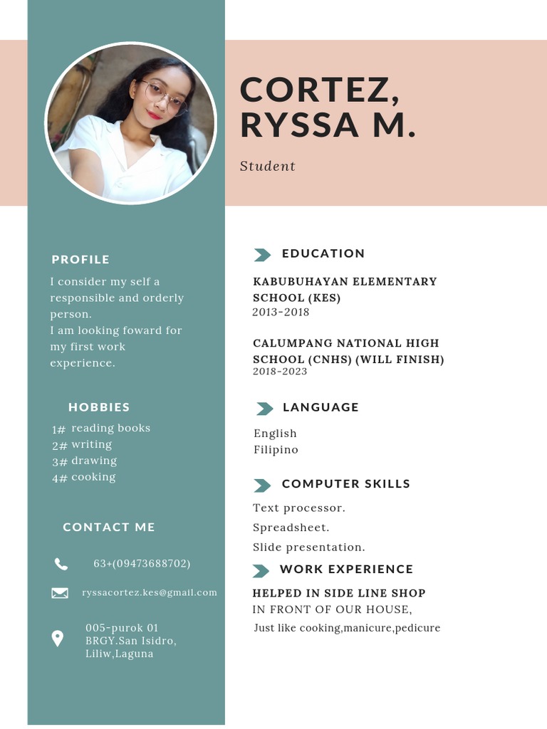 White Simple Student CV Resume | PDF