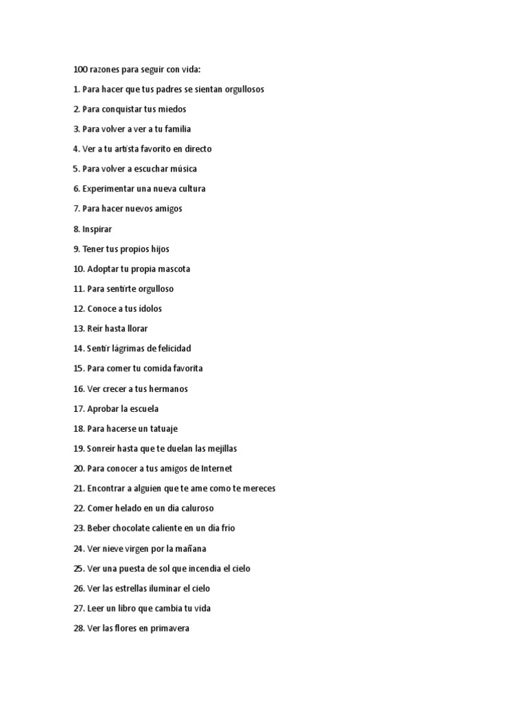100 Razones | PDF