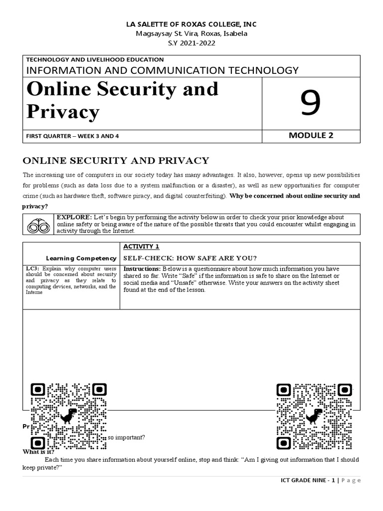 Grade 9 Ict Q1 W34 | PDF