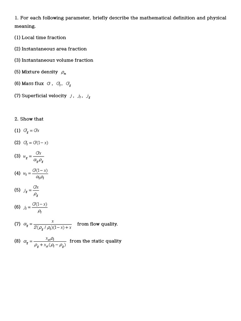 HW1 | PDF | Velocity | Density
