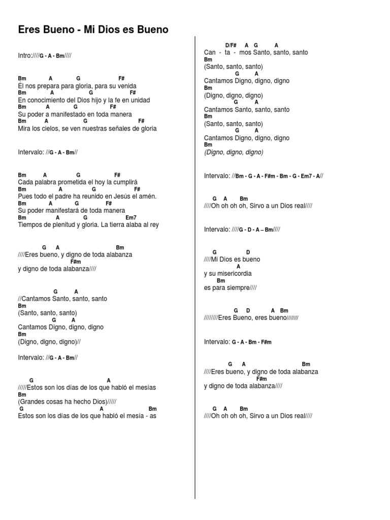 Eres Bueno - Mi Dios Es Bueno | PDF | Creencia religiosa y doctrina