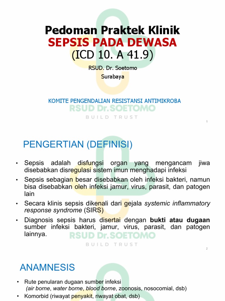 1.PPK Sepsis Dewasa RSDS | PDF