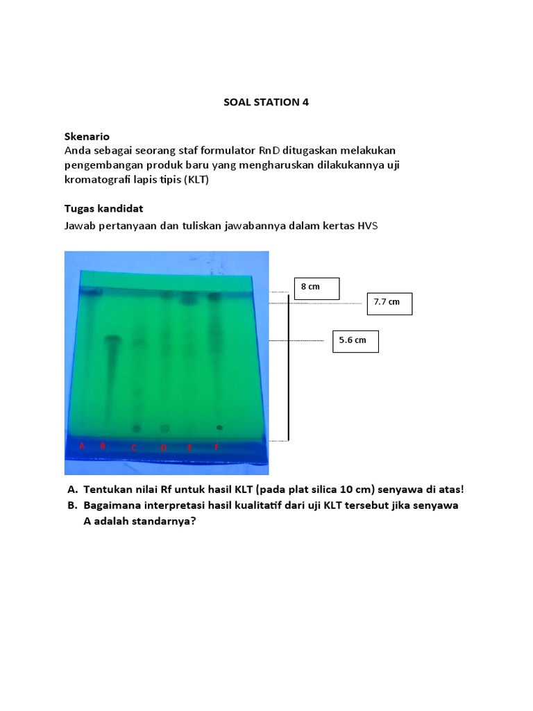 Menghitung Nilai Rf KLT Senyawa | PDF