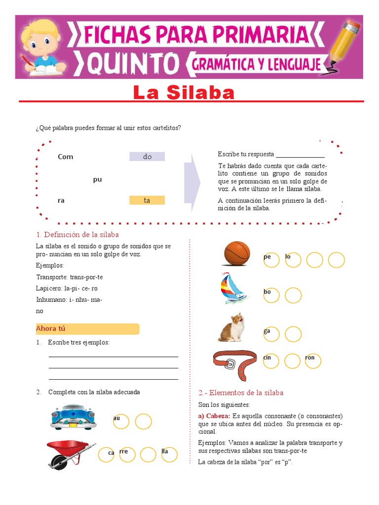 Silabeo de Palabras | PDF