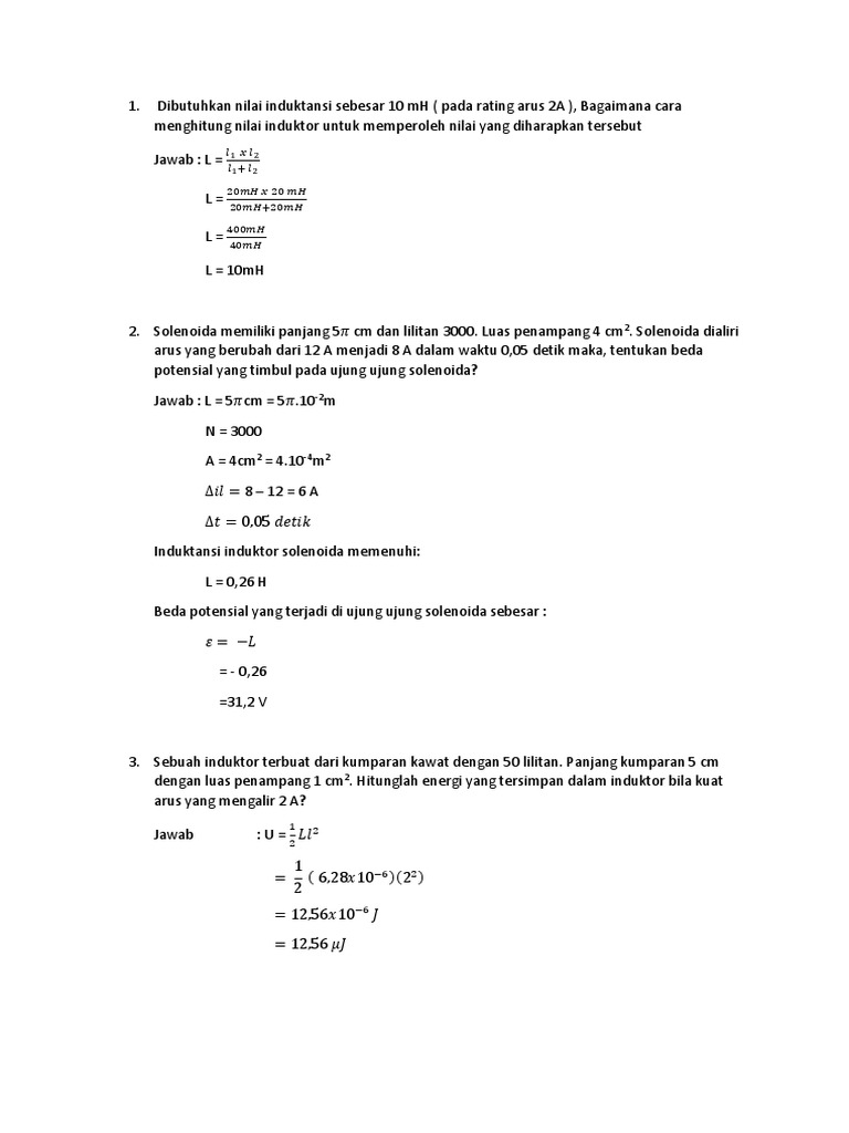 Rangkaian Induktor | PDF