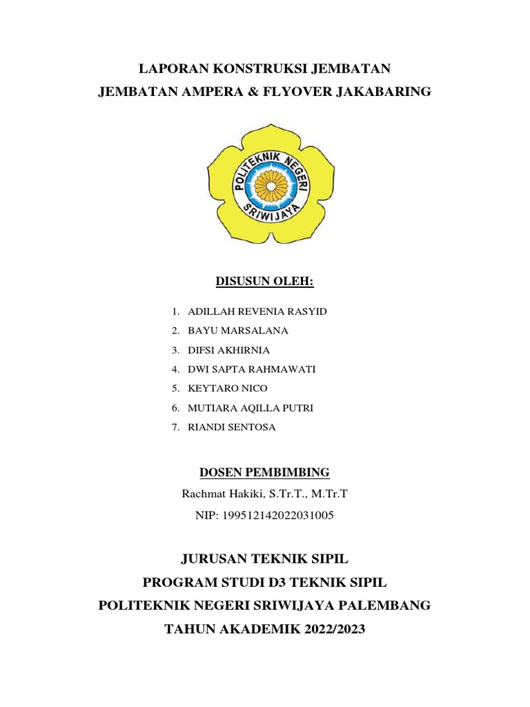 Laporan Konstruksi Jembatan Ampera dan Flyover Jakabaring | PDF