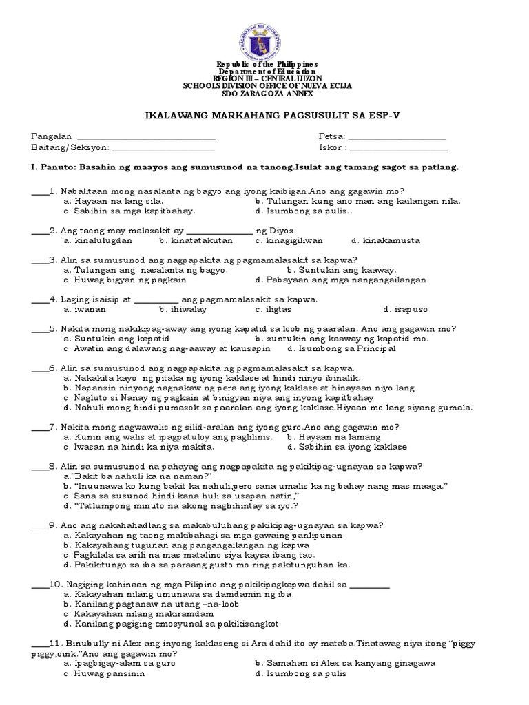PT - Esp 5 - Q2-Melc Based | PDF