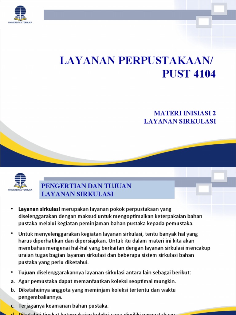 Materi Inisiasi 2 - Layanan Sirkulasi | PDF