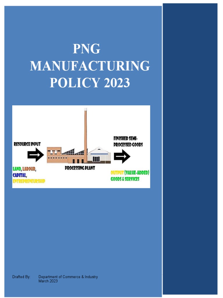 Master Draft 21 - Manufacturing Policy - PROOF READ by OW | PDF | Economic Growth | Clean Technology