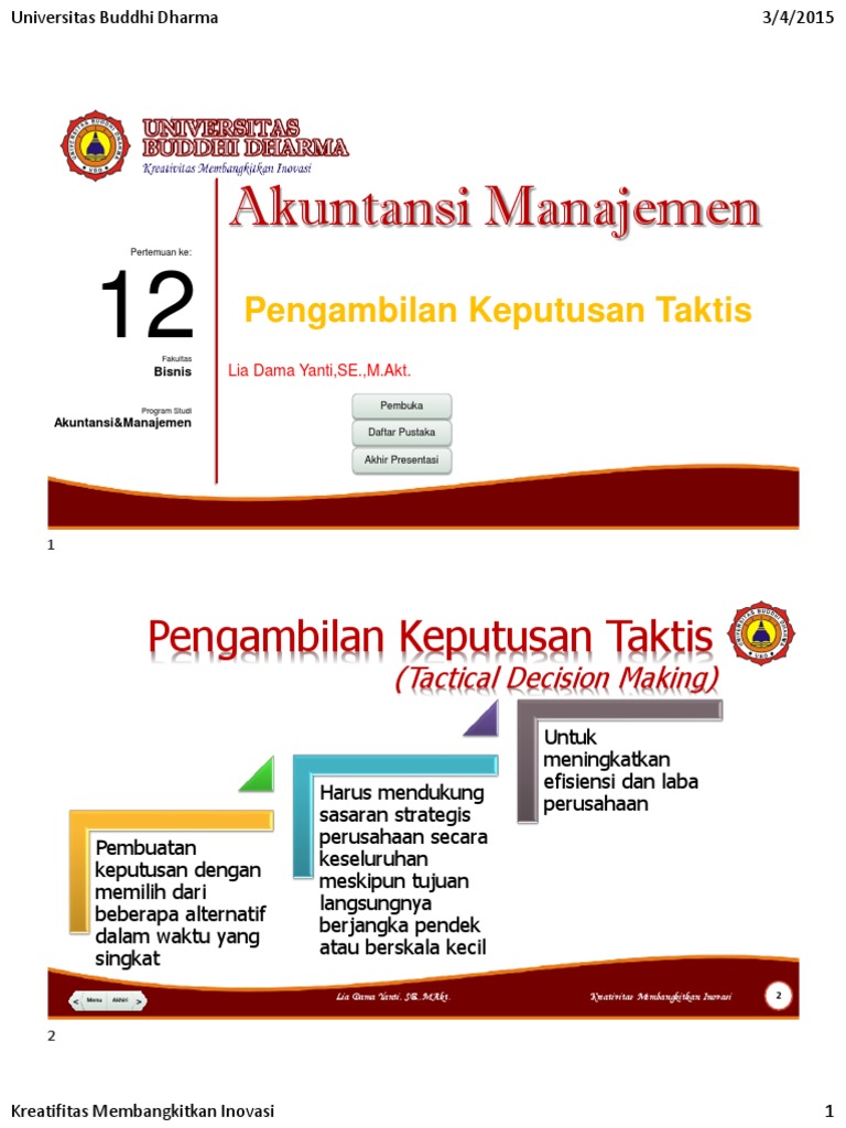 Akmen 12 - Pengambilan Keputusan Taktis 1 | PDF