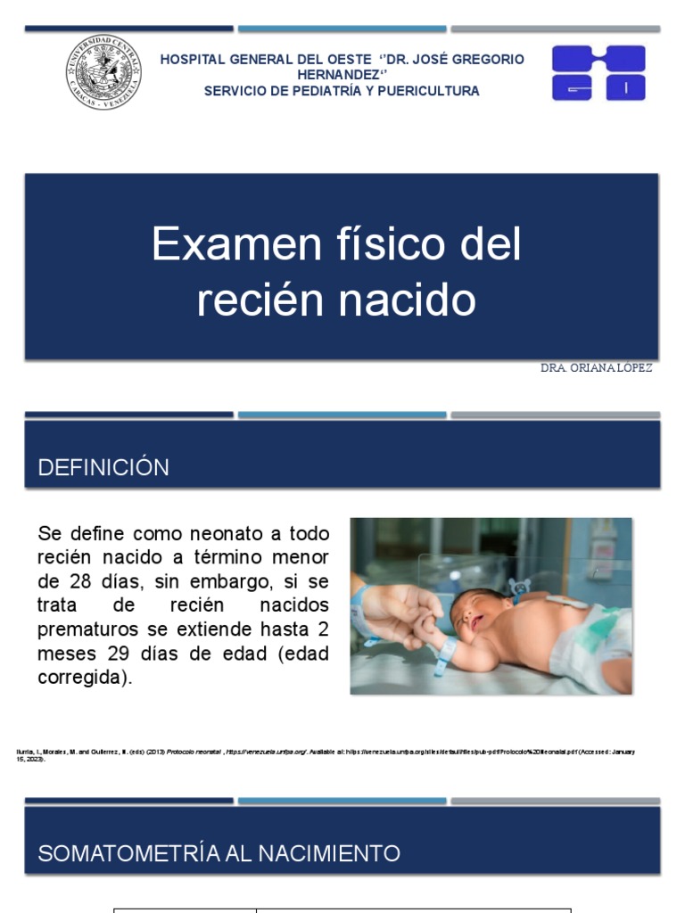 Examen Fisico Del Recien Nacido | PDF | Anatomía humana | Especialidades Medicas