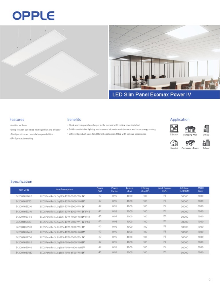 Opple Panel 7LED-EcoMax-Panel-IVPMMA | PDF | Mains Electricity ...