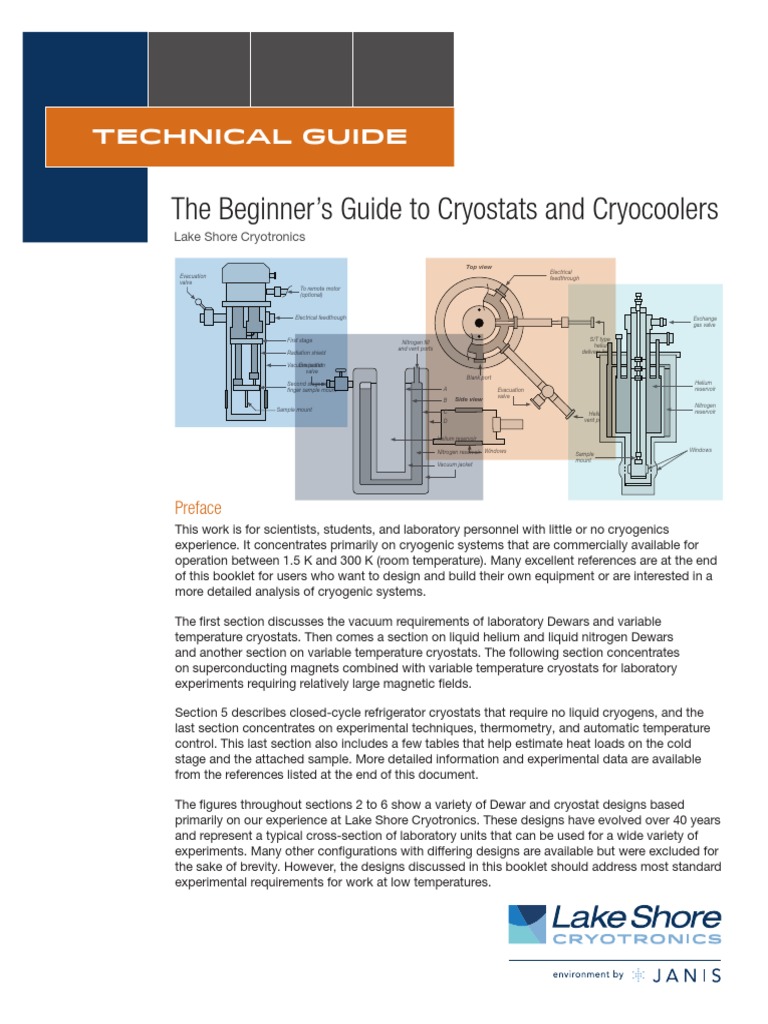 Beginner's Guide to Cryostats & Cryocoolers | PDF | Cryogenics | Vacuum