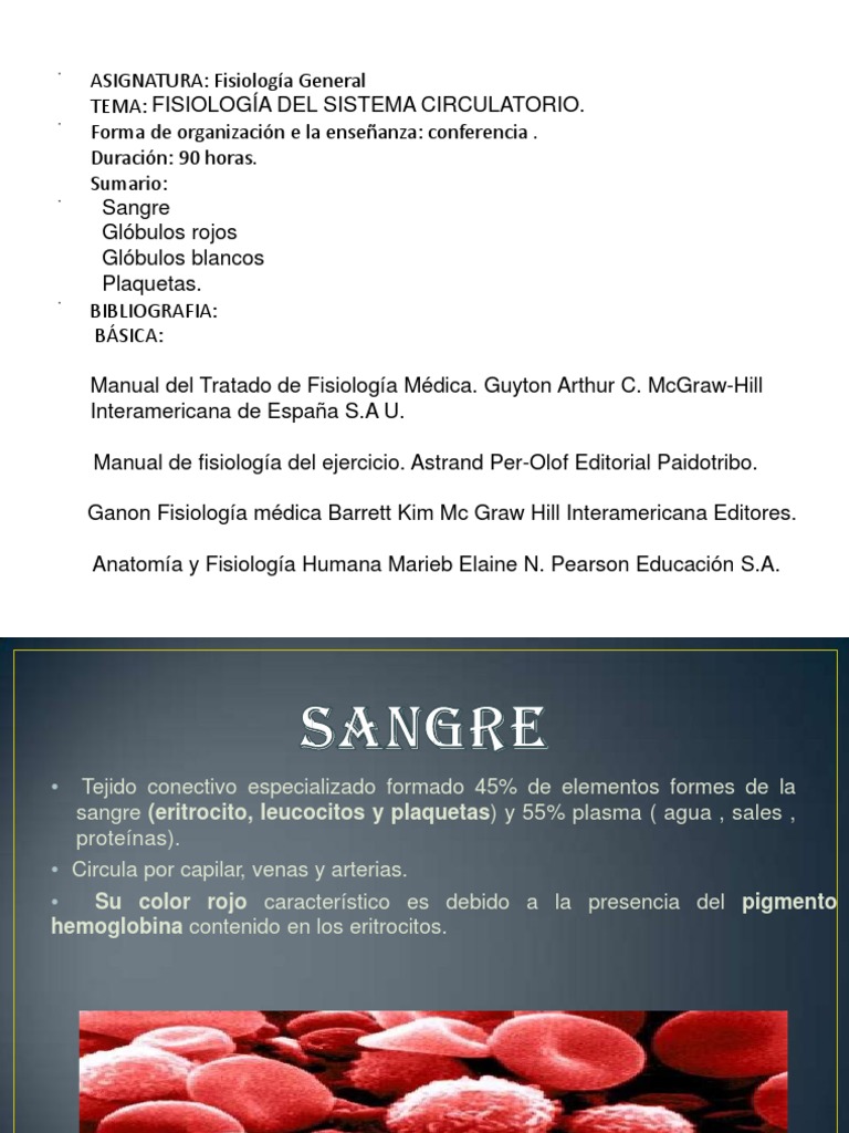 Sangre | PDF | Sangre | Especialidades Medicas
