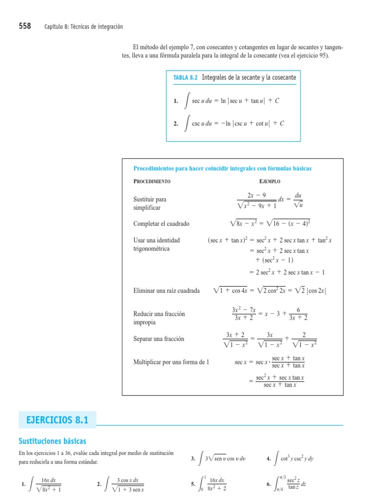 Cálculo una Variable; George B. Thomas, Jr-576-579 | PDF | Integral ...