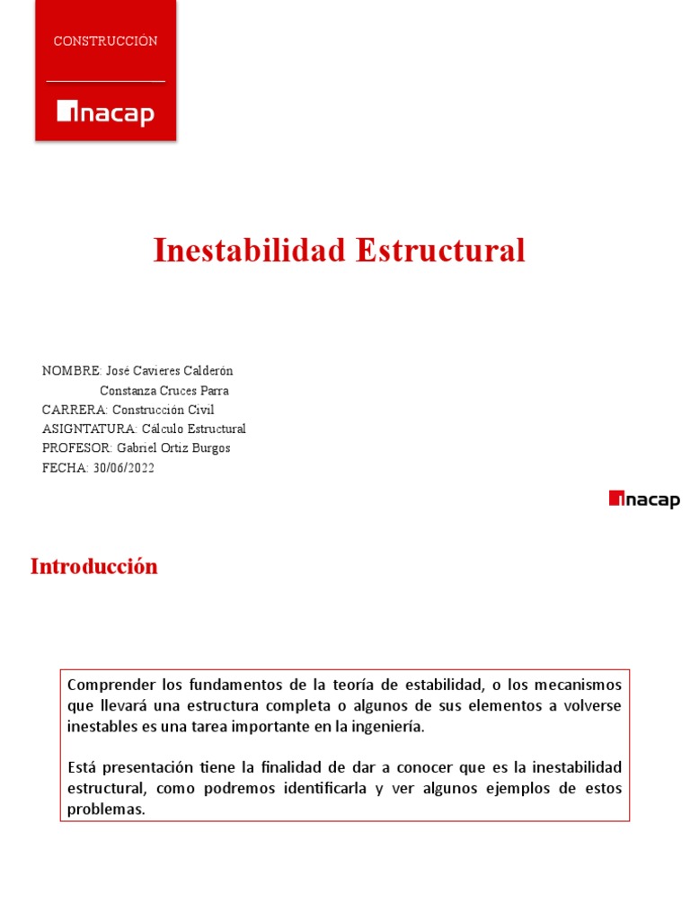 Inestabilidad Estructural: Causas y Ejemplos | PDF