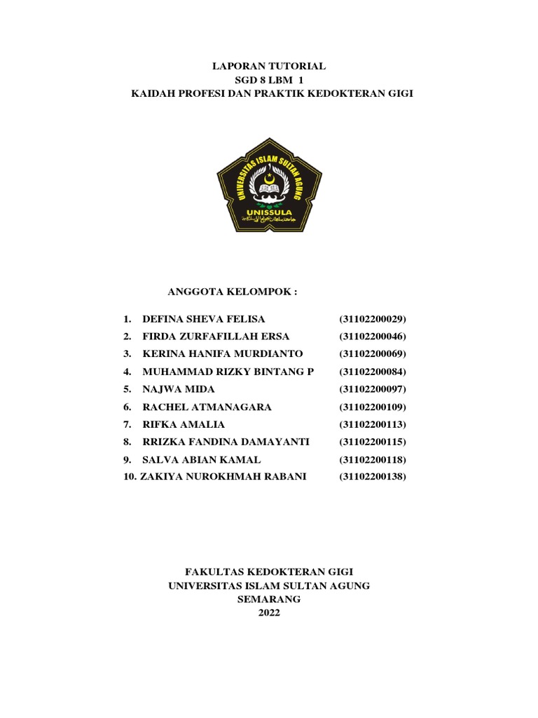 Laporan Tutorial SGD 8 LBM 1 | PDF