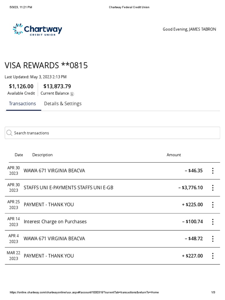 Chartway Federal Credit Union | PDF