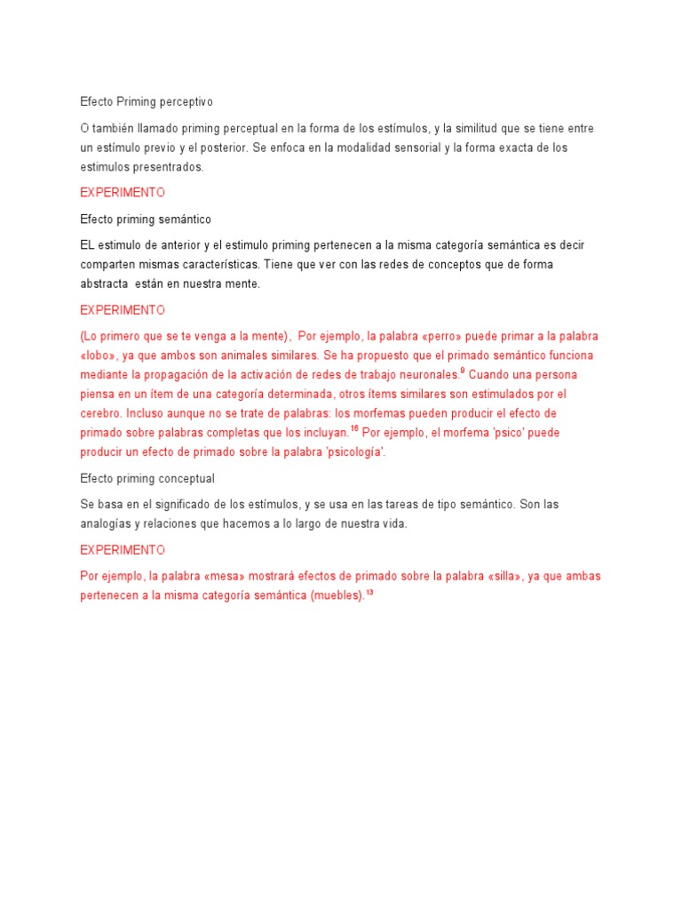 Efecto Priming | PDF
