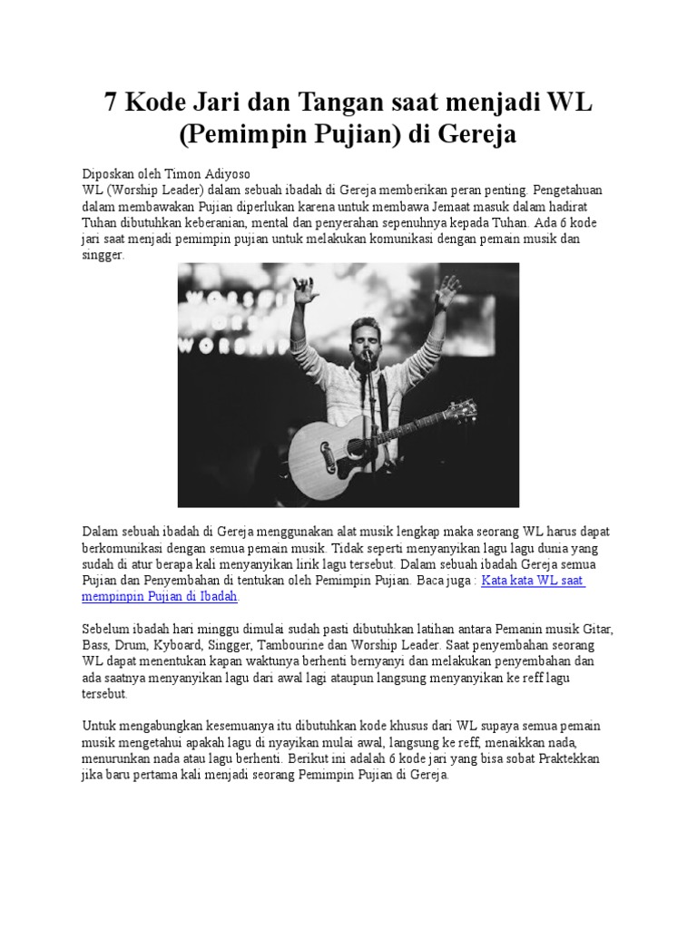7 Kode Jari Dan Tangan Saat Menjadi WL | PDF