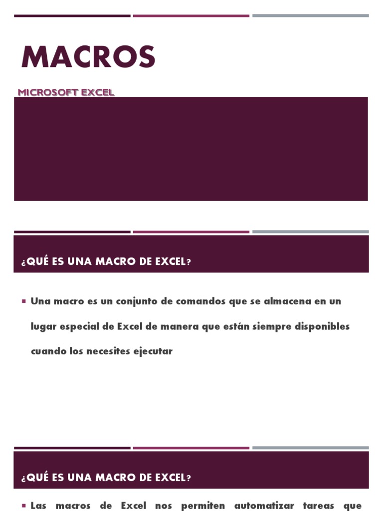 Macros en Excel | PDF | Macro (informática) | Microsoft Excel