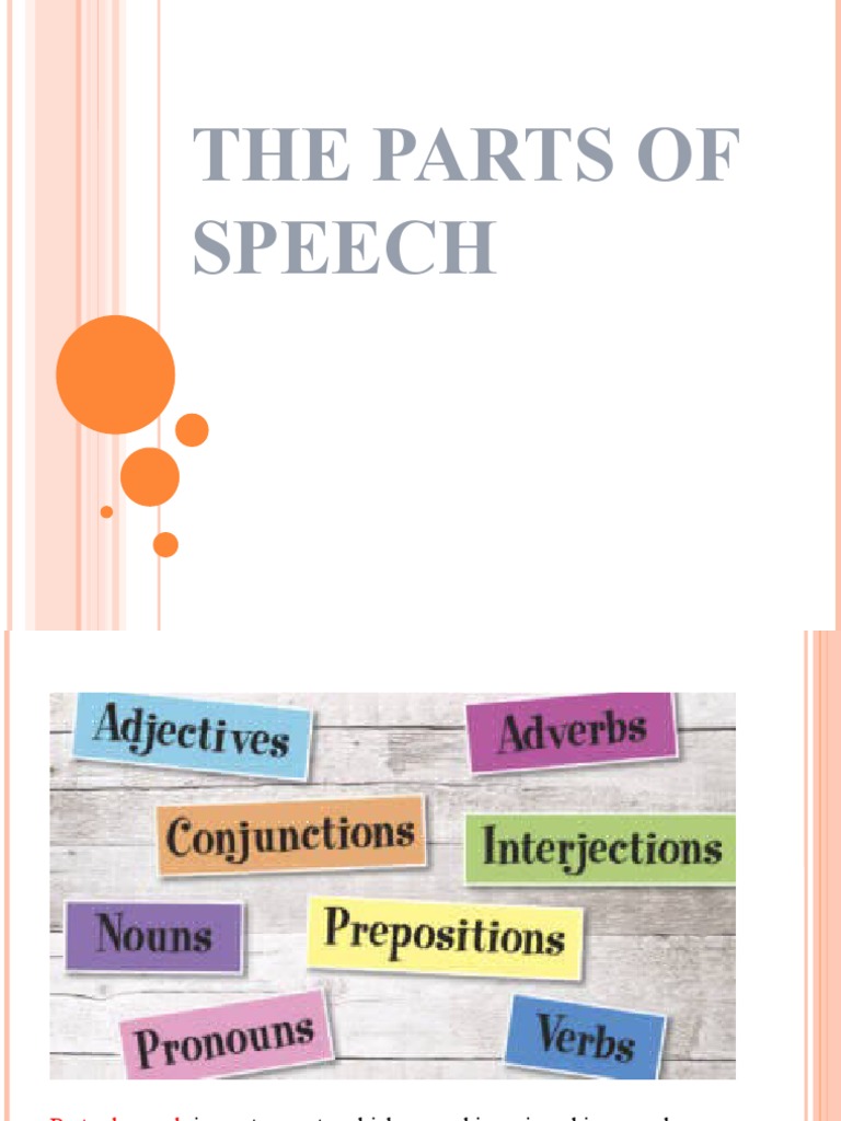 Day 2 - The Part of Speech | PDF | Preposition And Postposition | Verb