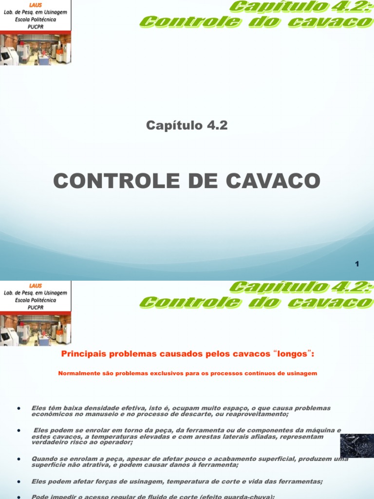 Controle de Cavacos na Usinagem | PDF | Máquinas | Ciências Físicas