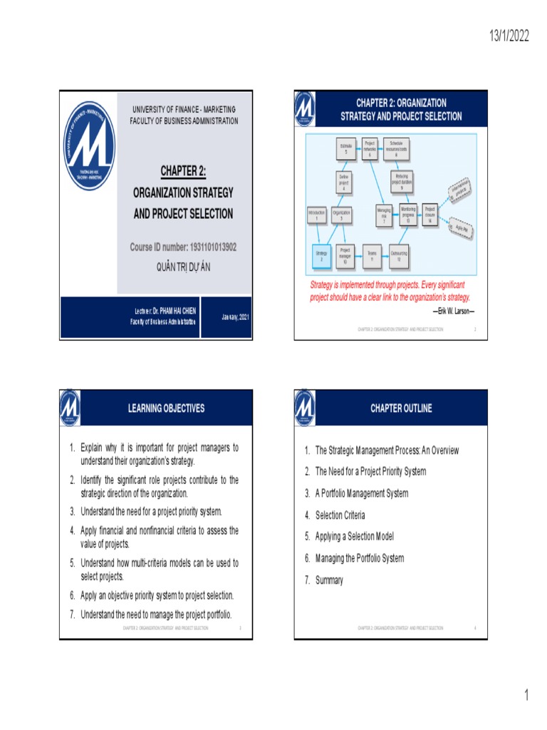 QLDA - Chapter 2-Organization Strategy and Project Selection | PDF