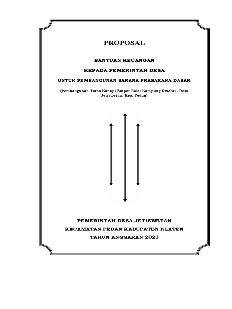 Proposal Bantuan Teras Balai Desa | PDF