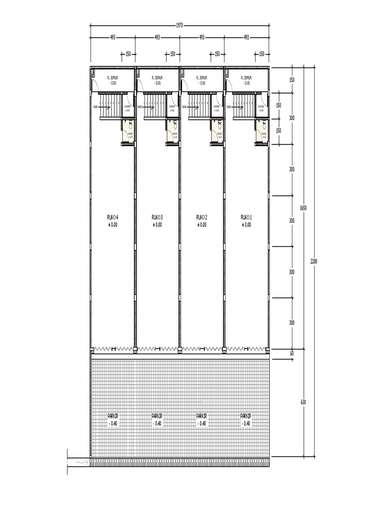 Denah Lantai 1 Ruko Penamparan | PDF