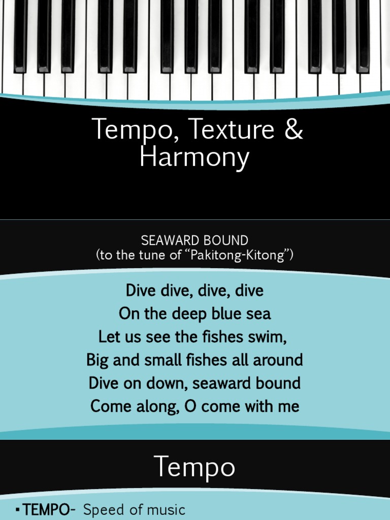 Tempo, Texture & Harmony | PDF