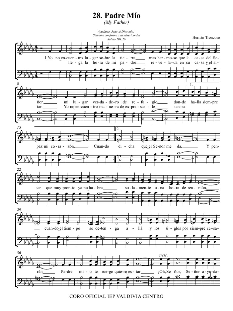 28 PADRE MIO - Partitura Completa | PDF