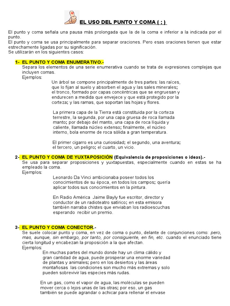 Redacción - Signos de Puntuación - Punto y Coma | PDF | Comillas ...