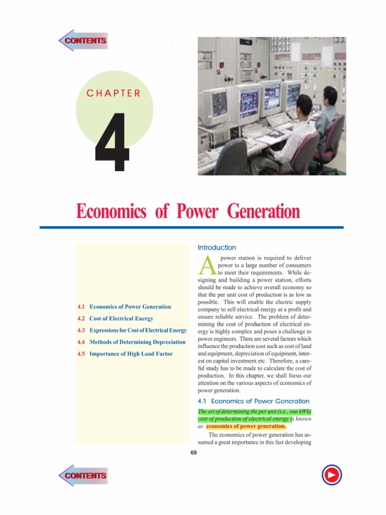 Economics of Power Generation | PDF